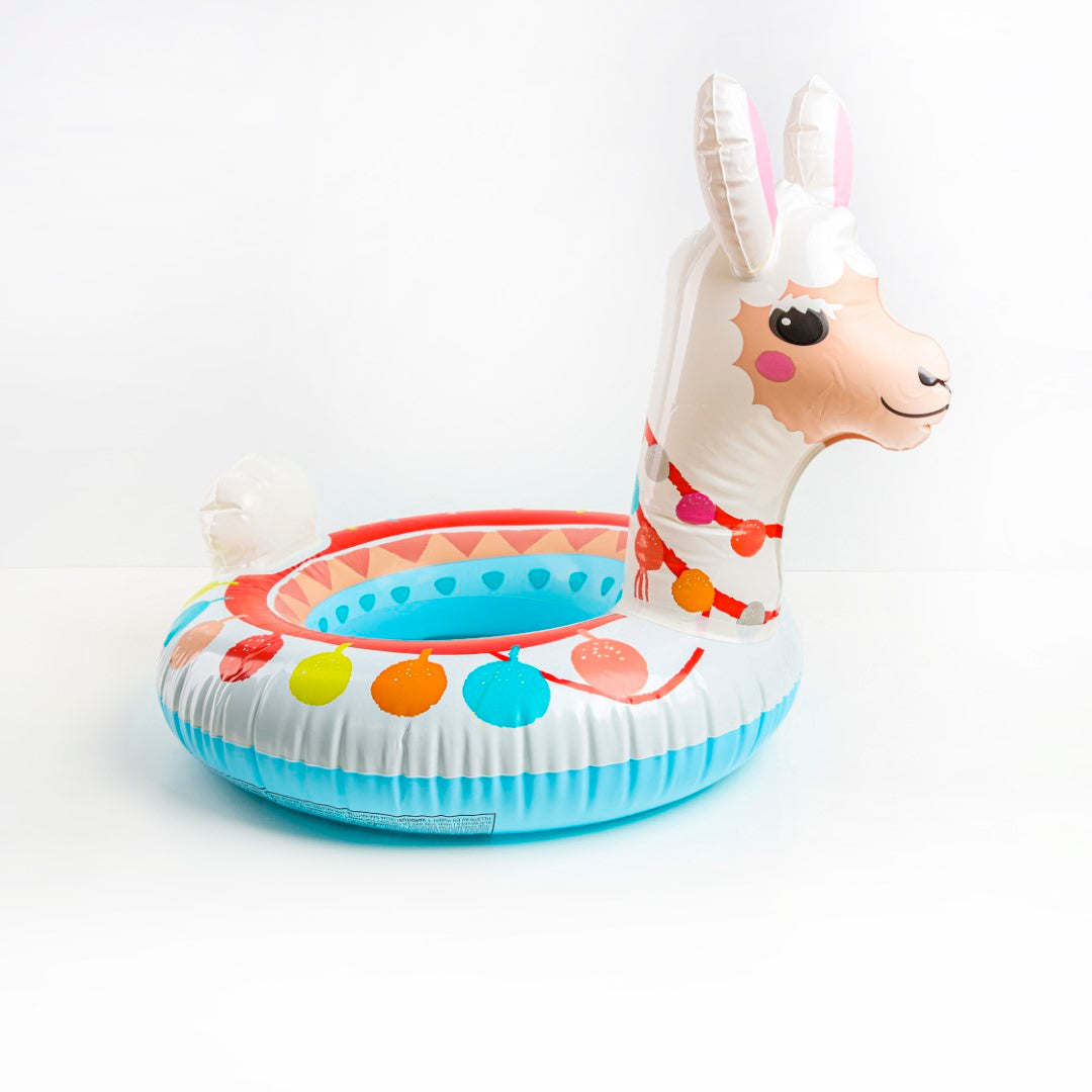 "Llama Fiesta" Kids Pool Float | Inflatable Swim Ring with Safety Seat ...